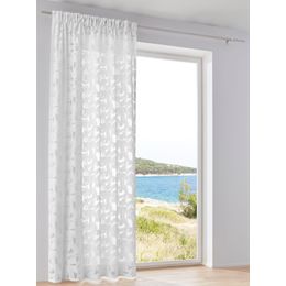Gardine HEINE HOME, B:135cm H:145cm, wei&szlig;, Polyester, Viskose, Gardinen