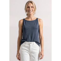 Street One Damen Tr&auml;gertopashen blau, Gr. 46, unifarben, Stoff, 95% Viskose, 5% Elasthan, Tops, aus elastischem Materialmix