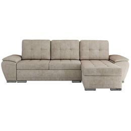 M&ouml;bel Kraft Ecksofa mit Schlaffunktion Umbria beige Ma&szlig;e (cm): B: 271 H: 85 &raquo; M&ouml;bel Kraft