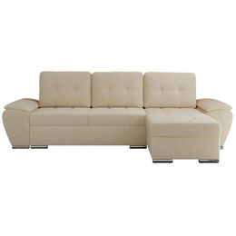 M&ouml;bel Kraft Ecksofa mit Schlaffunktion Umbria beige Ma&szlig;e (cm): B: 271 H: 85 &raquo; M&ouml;bel Kraft