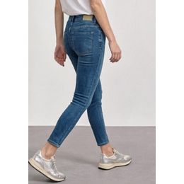 Street One Damen Slim-fit-Jeans, blau, Gr. 36, unifarben, Jeans, 78% Baumwolle, 21% Polyester, 1% Elasthan, Jeans, Middle Waist