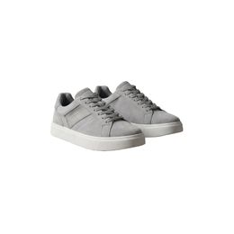 Calvin Klein Herren Sneaker "CLASSIC CUPS LACEUP TAPE SU", Gr. 44, grau, Veloursleder, aufgeraut, unifarben, Basic, Schuhe, Freizeitschuh, Halbschuh,