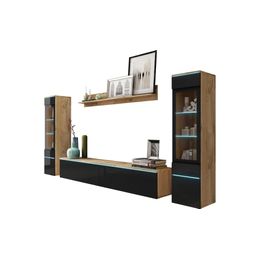 M&ouml;bel Kraft Wohnwand holzfarben Ma&szlig;e (cm): B: 240 H: 130 &raquo; M&ouml;bel Kraft
