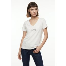 V&eacute;ro Moda VERO MODA Damen Kurzarmshirt "VMJOAN VANESSA SS TOP BOX JRS", wei&szlig;, Gr. L, bestickt, Jersey, Obermaterial: 100% Baumwolle, Shirts, Baumwolle, regular