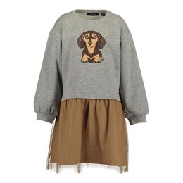 Blue Seven Kleid M&auml;dchen Gr&ouml;&szlig;e 128 beige / braun / graumeliert