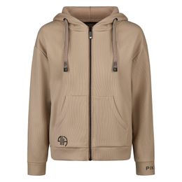 Pikeur Athleisure Sweatjacke Zip-Rip-Hoody mocha cream Damen 44
