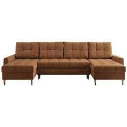 M&ouml;bel Kraft Wohnlandschaft mit Schlaffunktion Astra orange Ma&szlig;e (cm): B: 290 H: 75 &raquo; M&ouml;bel Kraft