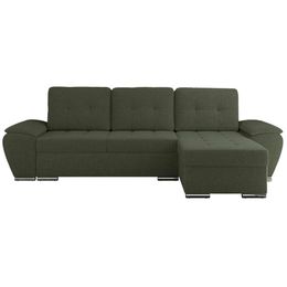 M&ouml;bel Kraft Ecksofa mit Schlaffunktion Umbria gr&uuml;n Ma&szlig;e (cm): B: 271 H: 85 &raquo; M&ouml;bel Kraft