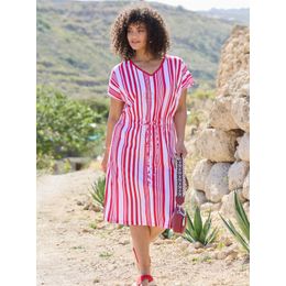 sheego Damen Jerseykleid, Wei&szlig;, Gr. 50, Shirtkleider, Material: Baumwolle