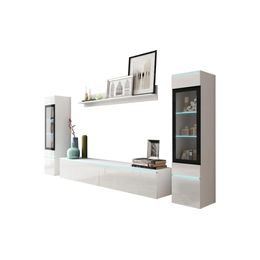 M&ouml;bel Kraft Wohnwand wei&szlig; Ma&szlig;e (cm): B: 240 H: 130 &raquo; M&ouml;bel Kraft