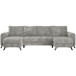 M&ouml;bel Kraft Wohnlandschaft Hellgrau silber Ma&szlig;e (cm): B: 312 H: 90 &raquo; M&ouml;bel Kraft
