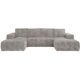 M&ouml;bel Kraft Wohnlandschaft mit Schlaffunktion Trentino grau Ma&szlig;e (cm): B: 334 H: 91 &raquo; M&ouml;bel Kraft