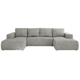 M&ouml;bel Kraft Wohnlandschaft mit Schlaffunktion Trentino grau Ma&szlig;e (cm): B: 334 H: 91 &raquo; M&ouml;bel Kraft