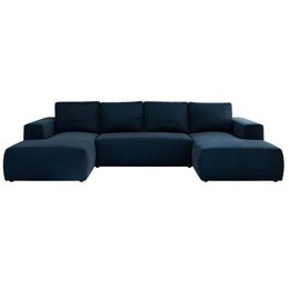 M&ouml;bel Kraft Wohnlandschaft mit Schlaffunktion Trentino blau Ma&szlig;e (cm): B: 334 H: 91 &raquo; M&ouml;bel Kraft