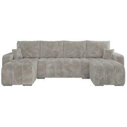 M&ouml;bel Kraft Wohnlandschaft mit Schlaffunktion Kirasso grau Ma&szlig;e (cm): B: 320 H: 86 &raquo; M&ouml;bel Kraft