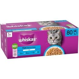 whiskas &reg; Multipack Portionsbeutel 1+ Gefl&uuml;gel Auswahl 4 Variet&auml;ten Huhn, Ente, Gefl&uuml;gel, Truthahn in Gelee 80 x 85g