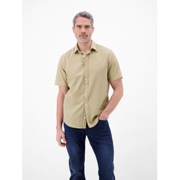 Lerros Herren Kurzarmhemd "Kurzarmhemd im Knitterlook"gravel beige, Gr. XXL, 99% Baumwolle, 1% Elasthan, Hemden