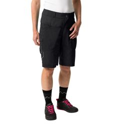 Vaude Damen Fahrradhose "Wo Qimsa Shorts"schwarz uni, Gr. 40, Obermaterial: 100% Polyamid. Futter: 92% Polyester, 8% Elasthan, Hosen, f&uuml;r sportliche