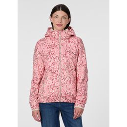 Ragwear Damen Outdoorjacke "DIZZIE PRINT"pink, Gr. M, bedruckt, Web, Obermaterial: 100% Polyester, Jacken, mit hochschlie&szlig;endem Kragen, normale