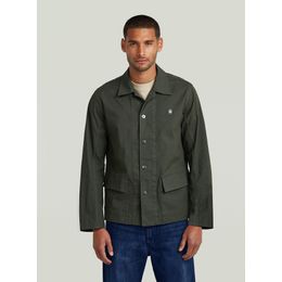 G-Star Raw G-STAR Herren Langarmshirt "2 Pocket Overshirt", gr&uuml;n, Gr. XXL, Obermaterial: 68% Baumwolle, 30% Baumwolle, 2% Elasthan, Shirts