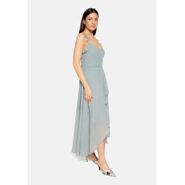Vera Mont Damen Abendkleid "Damen mit Volant"smoky salvia, Gr. 32, Chiffon, Obermaterial: 100% Polyester. Futter: 100% Polyester, Kleider,