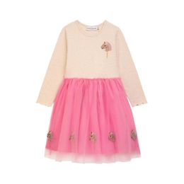 DANAMADE M&auml;dchen Jerseykleid "DANAMADE Dress DAASE", pink, Gr. 122, Oberteil: 85% Baumwolle, 10% Polyester. 5% Elasthan. Rock: 100% Polyester.