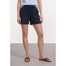 Street One Damen Shorts, blau, Gr. 46, unifarben, Stoff, 100% Viskose, Hosen, im Loose Fit