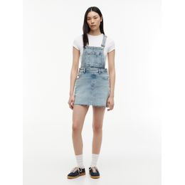 Tommy Jeans Damen Jeanskleid "DENIM DUNGAREE DRESS RWB CJ6115"denim light, Gr. XL, unifarben, Denim/Jeans, Obermaterial: 99% Baumwolle, 1% Elasthan,