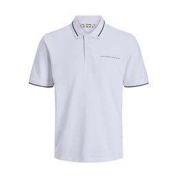 Jack & Jones JACK & JONES Herren Poloshirt "JCOFUSION PIQUE MESH COLLAR POLO SS"hellwei&szlig;, Gr. XS, unifarben, Jersey, Obermaterial: 52% Baumwolle, 44% Polyester,