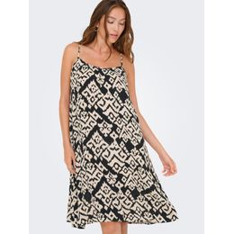Only Damen Tr&auml;gerkleid "ONLMAI STRAP DRESS WVN CS", beige, Gr. XL, bedruckt, Web, Obermaterial: 100% Viskose, Kleider, Viskose, regular fit