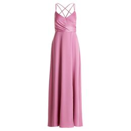 Vera Mont Damen Abendkleid "Damen mit V-Ausschnitt", rosa, Gr. 38, Satin, Obermaterial: 97% Polyester, 3% Elasthan. Futter: 100% Polyester, Kleider,