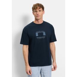 OLYMP Herren T-Shirt "OLYMP Casual Wirk, T-Shirt", blau, Gr. M, 100% Baumwolle, Shirts