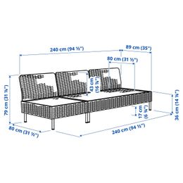 IKEA VITTSK&Auml;R 3er-Sofa