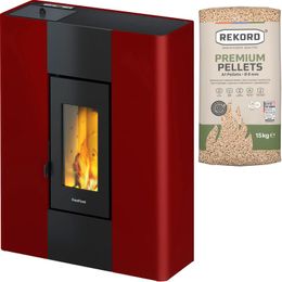 FreePoint Pelletofen &raquo;Roxy Stand&laquo; rot