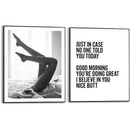 Reinders Poster &raquo;Legs Up&laquo; schwarz Holzwerkstoff B/H/T: 50cm x 40cm x 1,6cm