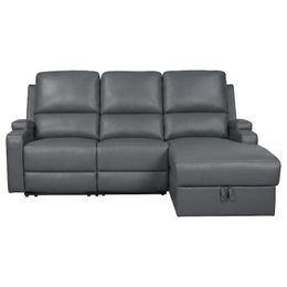 OTTO home Ecksofa &raquo;NAPORI Kunstleder, Multimediasofa, L-Form&laquo; man. oder elektr. Relaxfuntion, USB-A bei elektr. Variante, Staukasten Polyester 40% / 