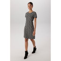 Aniston Selected Damen Aniston SELECTED Jerseykleid mit trendiger Jaquardmusterung - NEUE KOLLEKTION schwarz-wei&szlig; 40, N-Gr