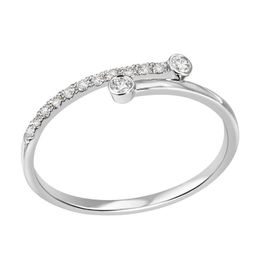 Firetti Damen Fingerring &raquo;Schmuck Geschenk Silber 925 Damenring Ring&laquo; mit Zirkonia (synth.) silber 58, Silber 925 (Sterlingsilber), 1,3mm