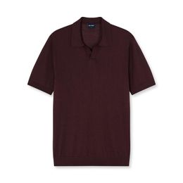 OLYMP Herren OLYMP Poloshirt &raquo;Strick Casual&laquo; mit geripptem Kragen, unifarben braun L