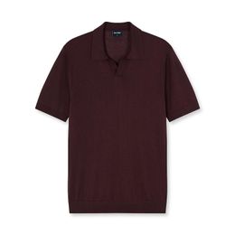 OLYMP Herren OLYMP Poloshirt &raquo;Strick Casual&laquo; mit geripptem Kragen, unifarben braun M