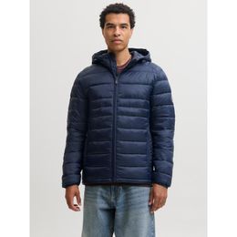 Jack & Jones Jack & Jones Herren Steppjacke &raquo;JJEKINGSLEY LIGHT PUFFER HOOD NOOS&laquo; mit Kapuze Kunstfaser, mit Kapuze blau L