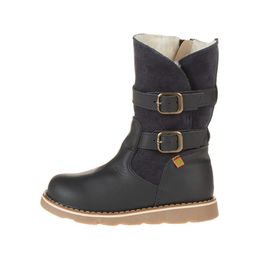 El Naturalista Leder-Winterstiefel in Dunkelblau - 50% | Gr&ouml;&szlig;e 32 | Kinderstiefel
