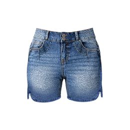 HANGOWEAR Damen Trachtenhose "Short HENDRINA Leo", blau, Gr. 40, Obermaterial: 73% Baumwolle CO. 25% Polyester PES. 2% Elasthan EL., Hosen