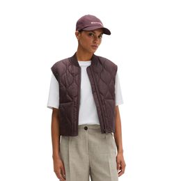 Marc O'Polo MARC O'POLO Damen Steppweste "aus recyceltem Polyester", braun, Gr. 38, unifarben, Obermaterial: 100% Polyester. Futter: 100% Polyester, Westen