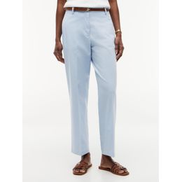 Tommy Hilfiger Damen Chinohose "COTTON SLIM STRAIGHT CHINO"breezy blau, Gr. 50, unifarben, Web, Obermaterial: 65% Baumwolle, 33% Lyocell, 2%