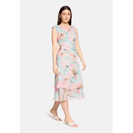 Betty Barclay Damen Chiffonkleid "Damen mit Bindeg&uuml;rtel"mint, ros&eacute;, Gr. 36, Obermaterial: 100% Polyester, Kleider