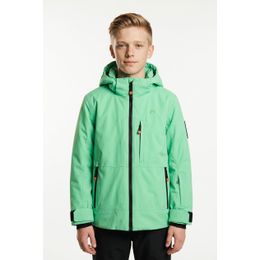 name it Kinder Skijacke "NKNSLOPE10 JACKET SKI EDITION FO NOOS", gr&uuml;n, Gr. 134, kontrastfarbene Details, unifarben, Web, Obermaterial: 100%