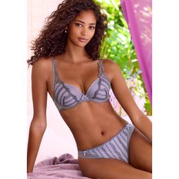 Lascana Damen Schalen-BH "BH mit B&uuml;gel, Spitzen-BH", Gr. 70, blau, Spitze, Obermaterial: 60% Polyamid, 35% Polyester, 5% Elasthan, BHs, NEU, im