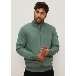 Bruno Banani Herren Sweatjacke, gr&uuml;n, Gr. 4XL, unifarben, Obermaterial: 74% Polyester, 26% Baumwolle, Sweatjacken, mit Stehkragen, aus Polyester und