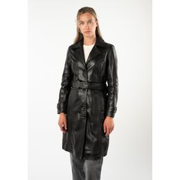 Mauritius Damen Ledermantel "MWLeodie", schwarz, Gr. XXL, unifarben, Obermaterial: 100% Schafsleder. Futter: 100% Polyester. &Auml;rmelfutter: 100%
